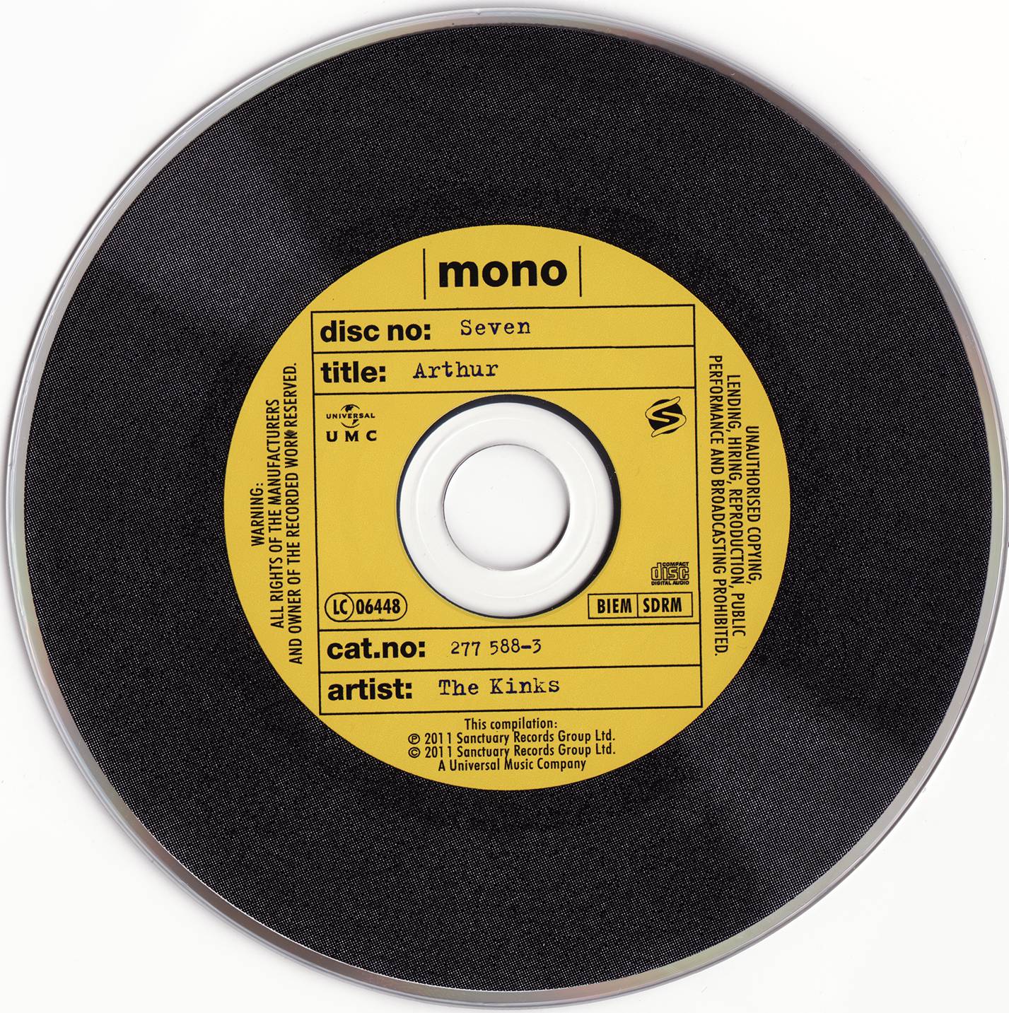 The Kinks The Kinks In Mono Box Set cd07 : CD | CD Covers | Cover ...